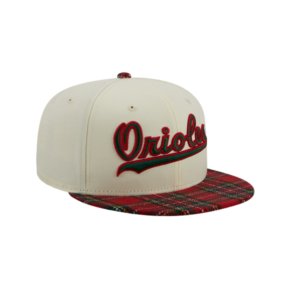 BALTIMORE ORIOLES 9FIFTY NEW ERA PLAID VISOR SNAPBACK HAT – 805 skate shop