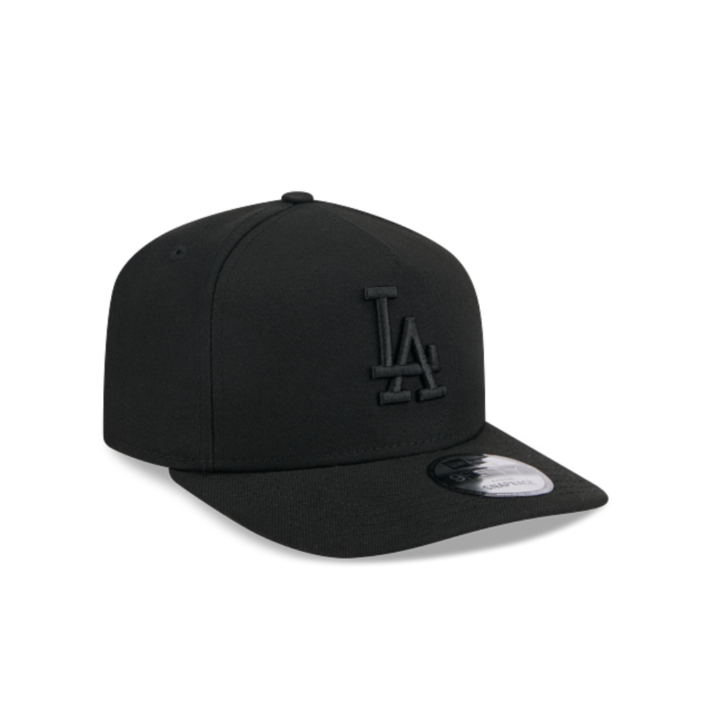 LOS ANGELES DODGERS NEW ERA MLB 9FIFTY A-FRAME BLACKOUT SNAPBACK HAT ...